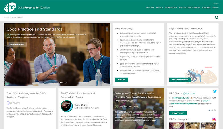 We've joined the Digital Preservation Coalition support programme