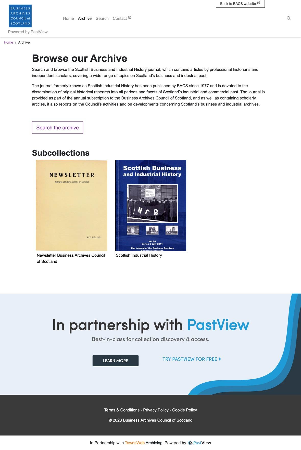 BACS enhances access to Scotland's rich business history with PastView